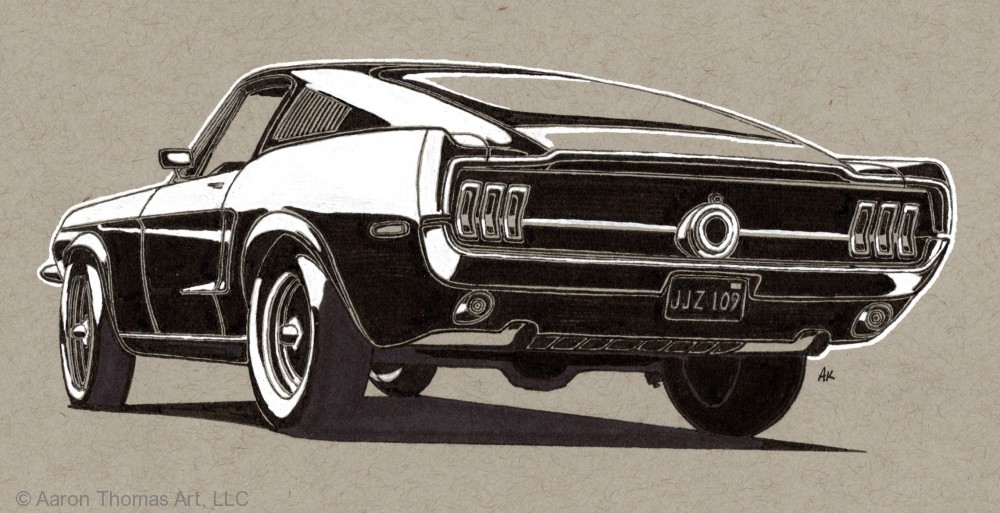 1955 Chevy 210 Drawing - Aaron Thomas Art Hot rod Artwork Hand Drawn