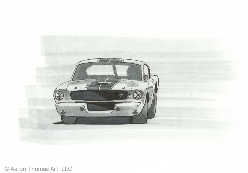 Inktober, Part 2 - Aaron Thomas Art Car Hot Rod Automotive Art Drawings
