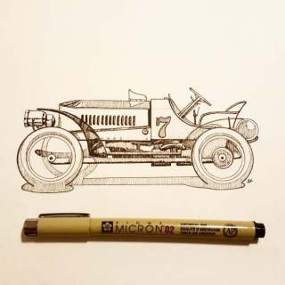 1940 Ford Drawing - Aaron Thomas Art Hot Rod Artwork Sketch Illustration