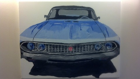 Corvette Top View Drawing - Aaron Thomas Art Hand Drawn Hot Rod Art